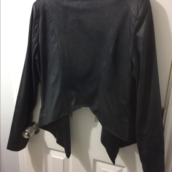 BB Dakota | Jackets & Coats | Bb Dakota Leather Like Black Angled ...